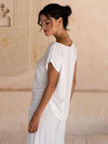 Casa Linen Blend Top Coconut – Nomad the Label US