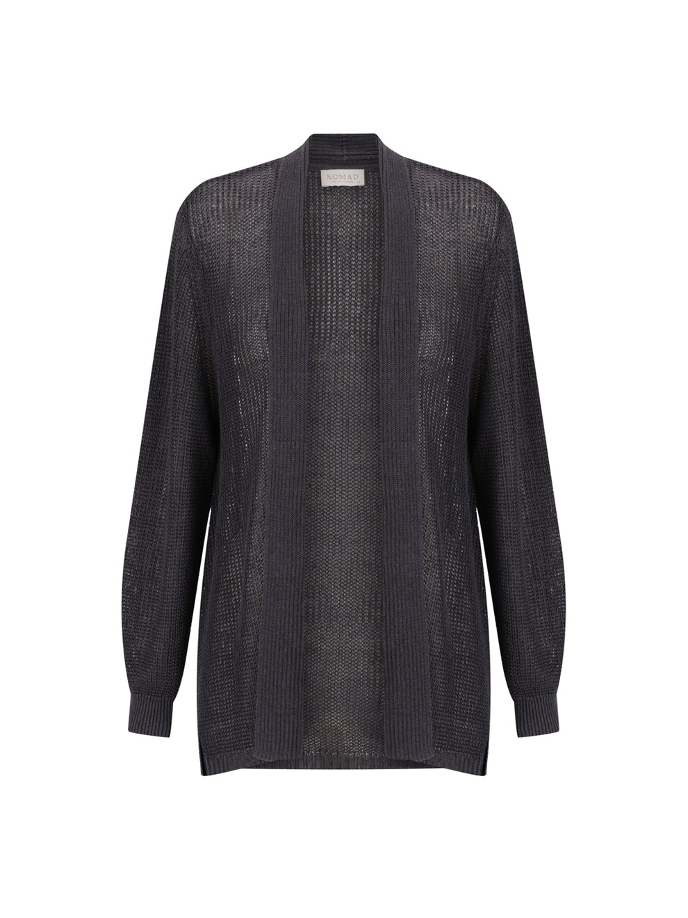 Tathra French Linen Knit Cardigan Charcoal – Nomad the Label US