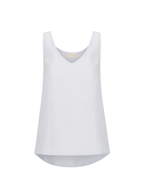 Tilba French Linen Top Serene Blue – Nomad the Label US
