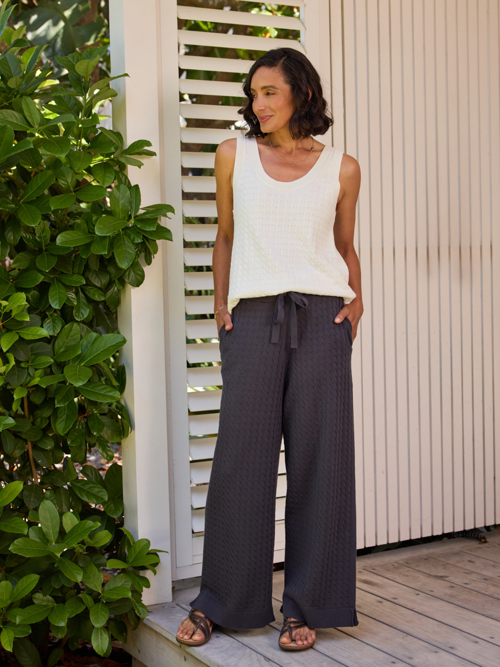 Pambula Cotton Knit Pants Charcoal – Nomad the Label US